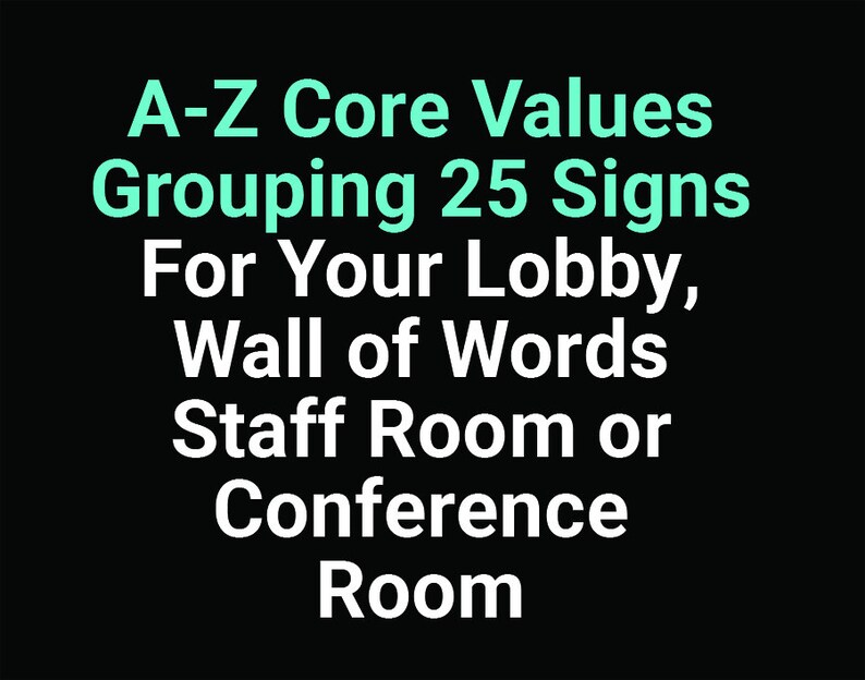 RAD Vinyl Mindset Mastery Core Values A-Z Core Value Statements ...