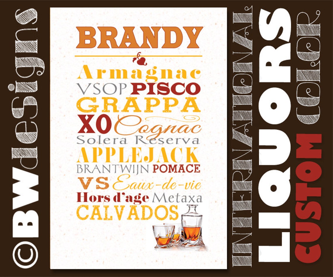 Brandy - Bar & Restaurant Sign - Rigid Panel No Frame Required - Types ...