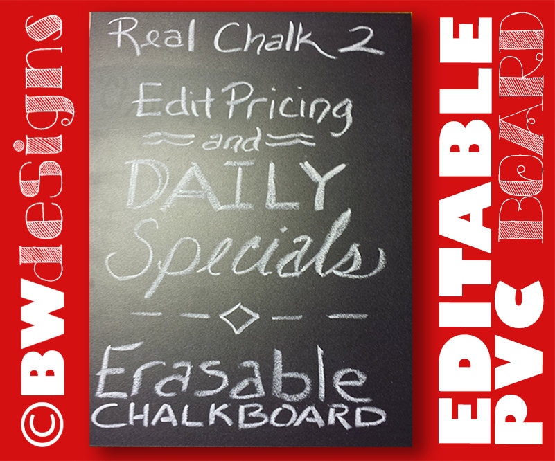 DAILY SPECIAL Editable Sign Erasable PVC Chalkboard Coffee | Etsy