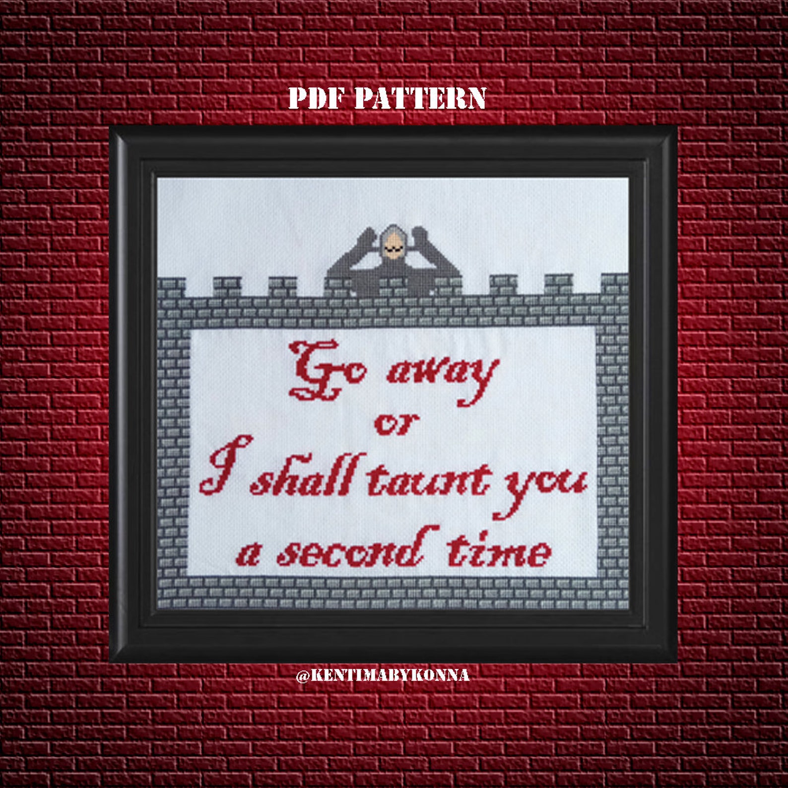 Funny Pattern Cross Stitch Pattern PDF Monty Python and - Etsy