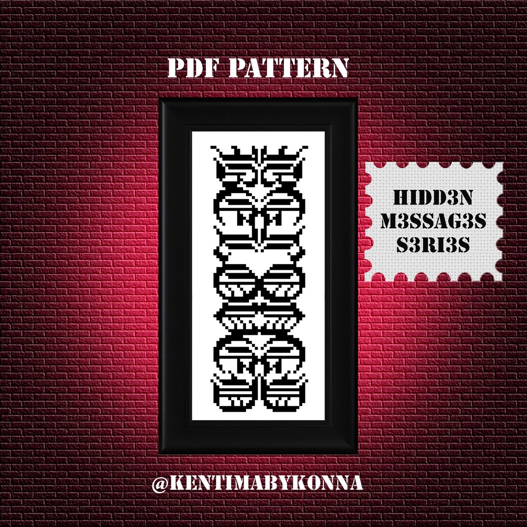 Beloved Cross Stitch Pattern PDF Hidden Messages Series Modern X Stitch ...