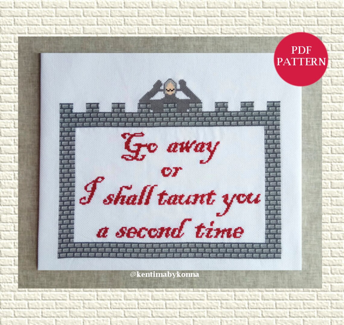 Funny Pattern Cross Stitch Pattern PDF Monty Python and - Etsy