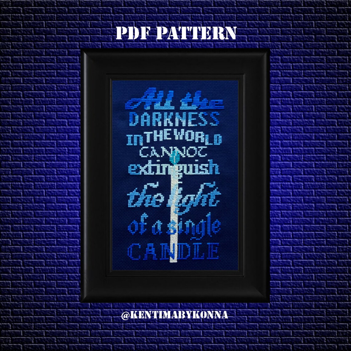 A Single Candle quote Cross Stitch Pattern PDF St. Francis | Etsy
