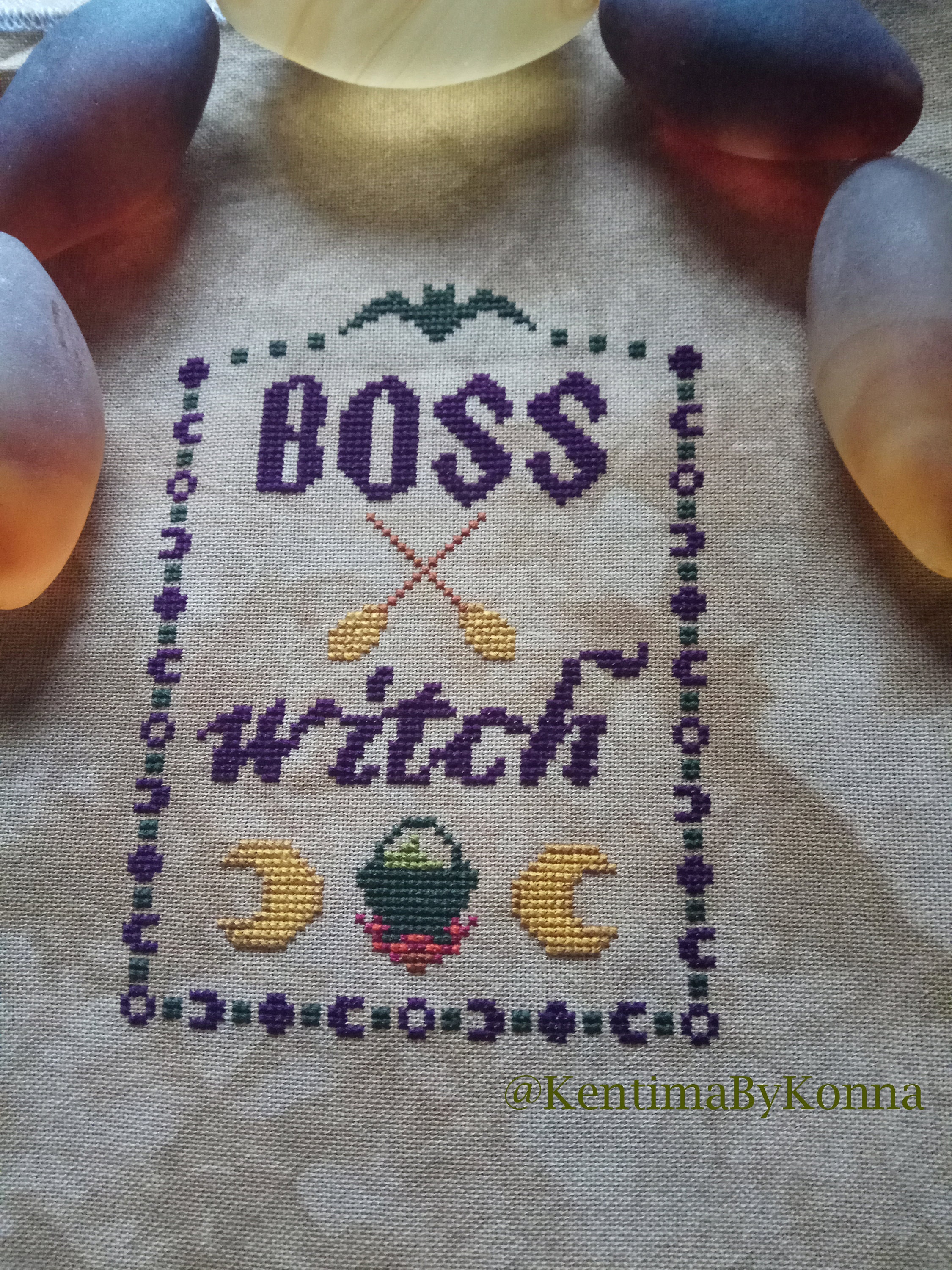 Boss Witch Cross Stitch Pattern PDF Witch Counted Chart - Etsy