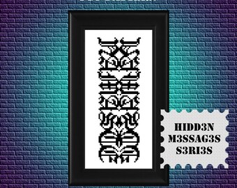 Love Cross Stitch Pattern PDF Hidden Message Counted | Etsy