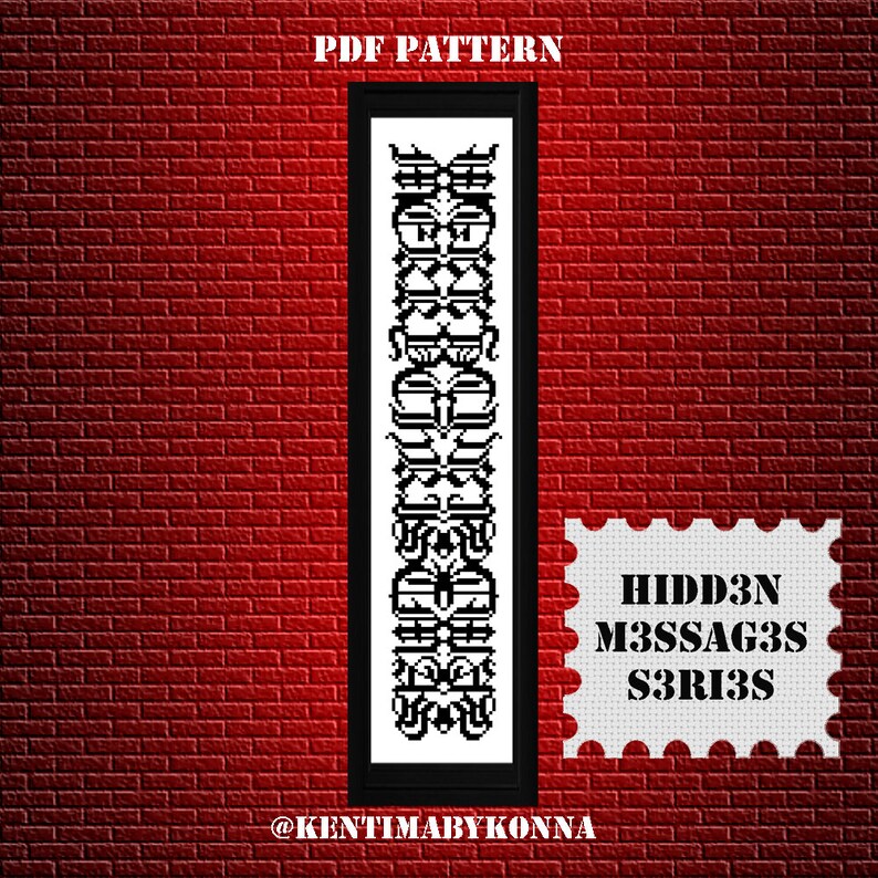 Merry Christmas Cross Stitch Pattern PDF Hidden Message - Etsy