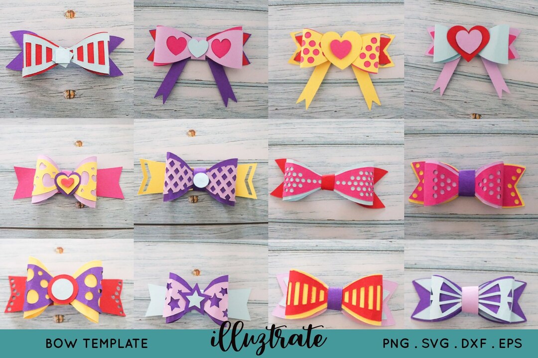 Bow Template Svg Classic Bow Svg Paper Bow Svg Fabric Bow - Etsy Australia