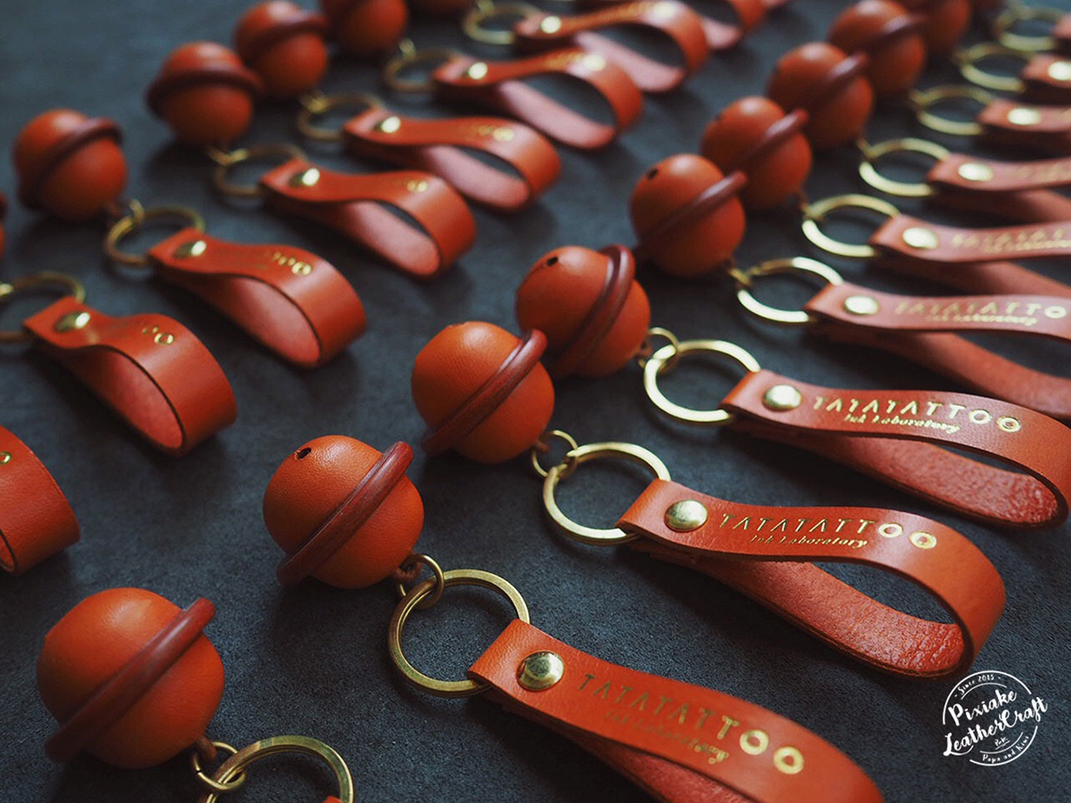 Handmade Colorful Leather Bell Key Chains. | Etsy