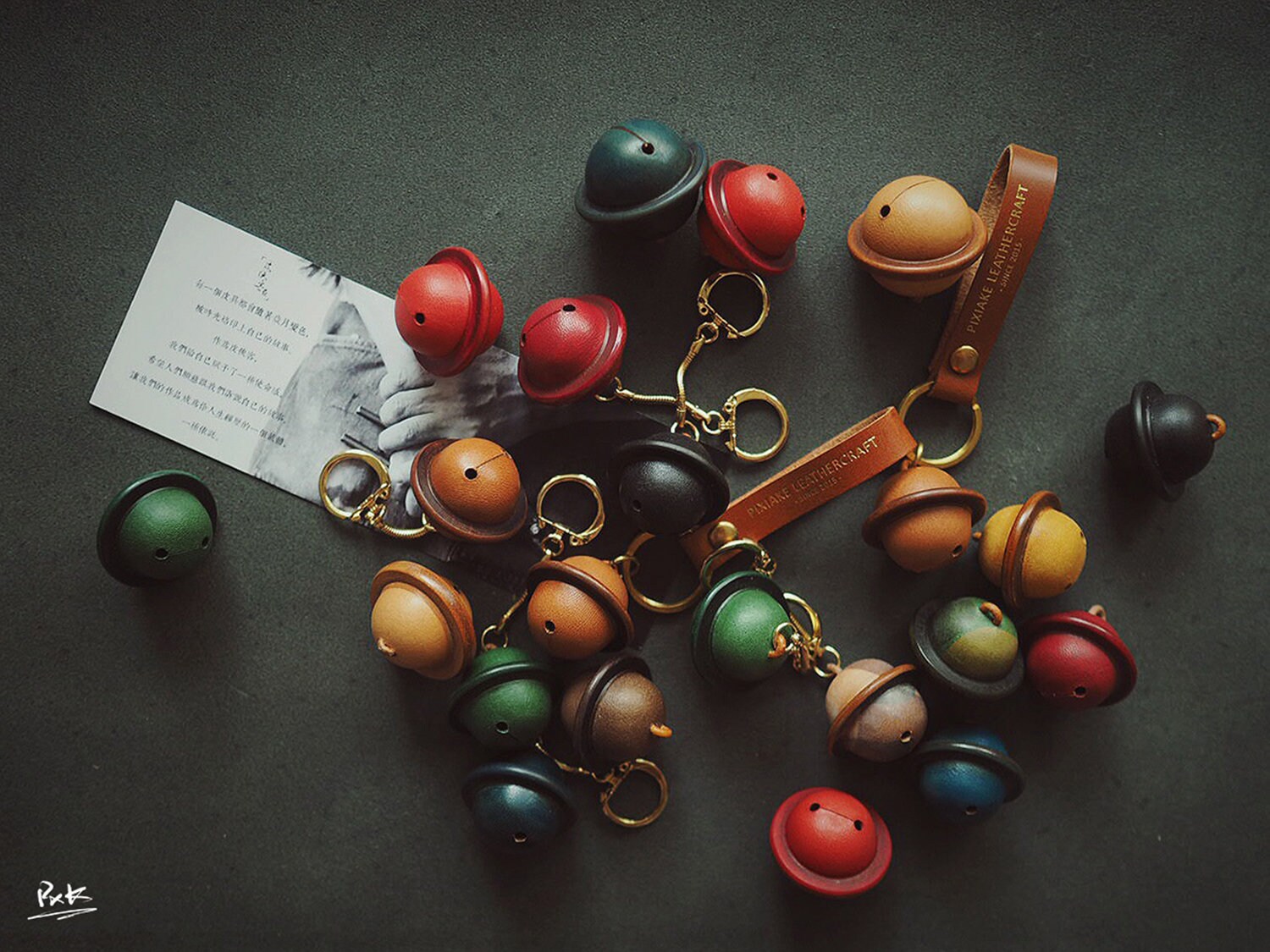 Handmade Colorful Leather Bell Key Chains. | Etsy