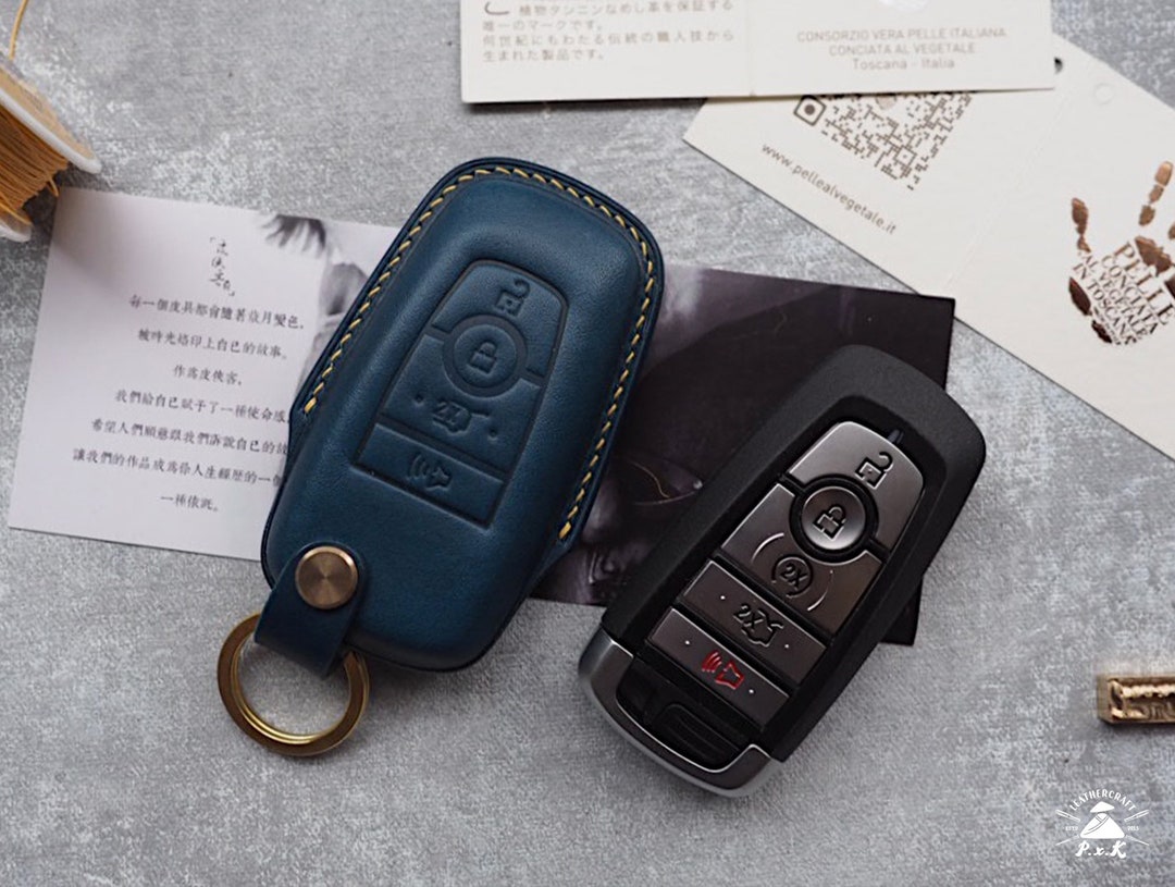 Handmade Leather Ford Mustang/raptor Car Key Case.leather Car Key Fob ...