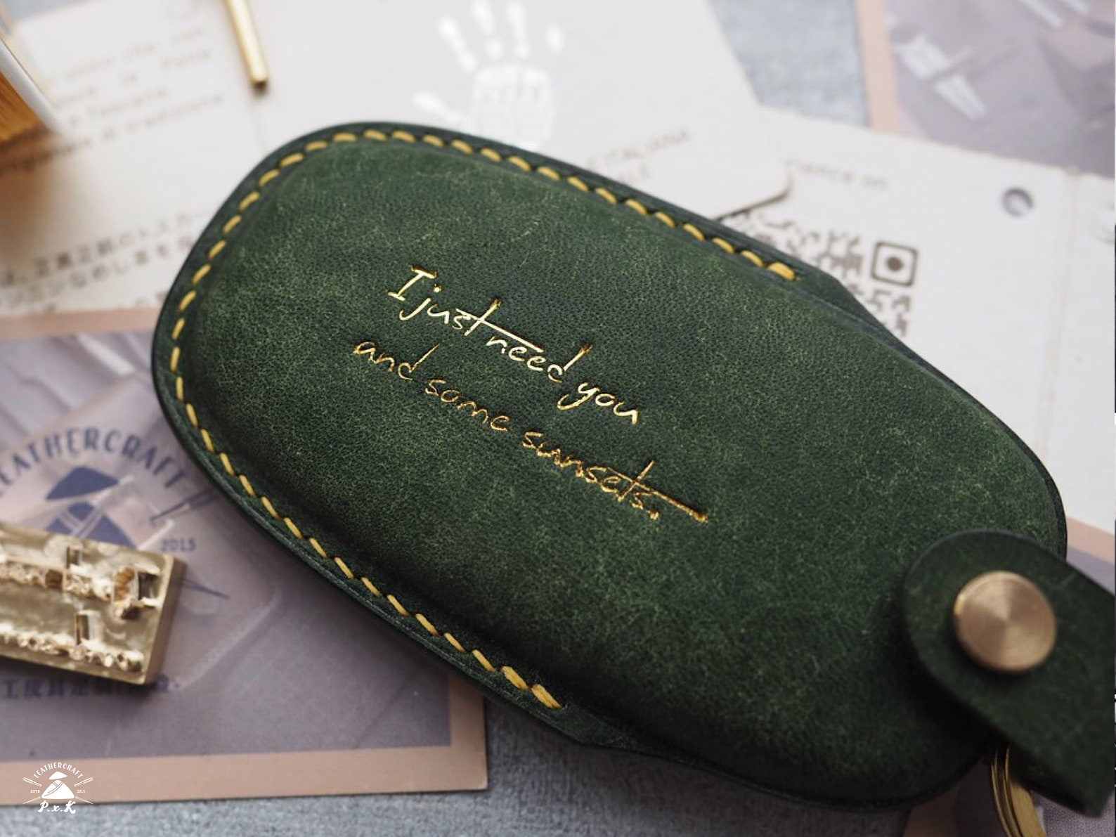 Handmade Leather Audi Car Key Case.leather Car Key Fob - Etsy