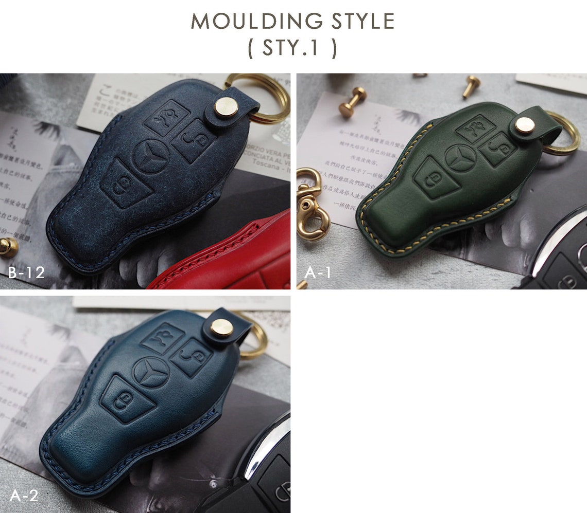 Handmade Leather Benz Car Key Case.leather Car Key Fob - Etsy