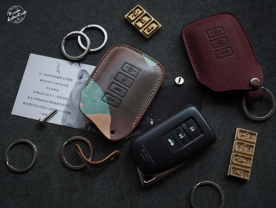 Handmade Leather Lexus Car Key Case.leather Car Key Fob Cover,remote ...