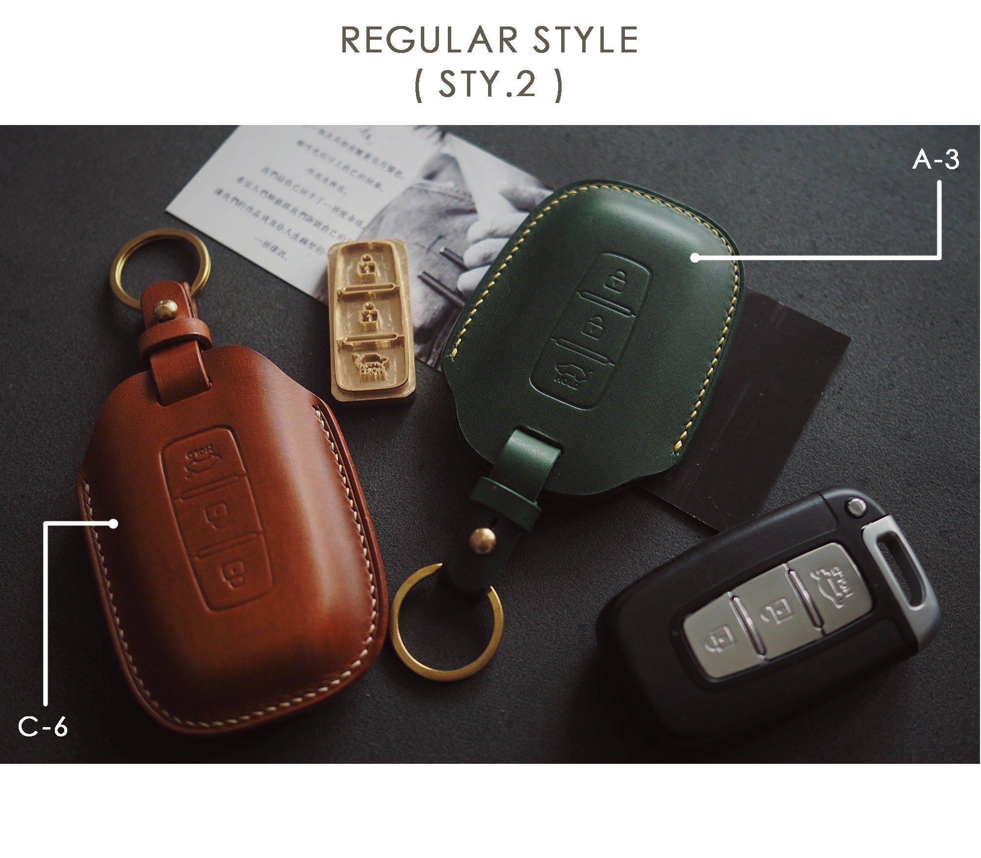 Handmade Leather Hyundai/kia Car Key Case.leather Car Key Fob | Etsy