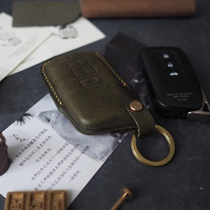 Handmade Leather Lexus Car Key Case.leather Car Key Fob Cover,remote ...