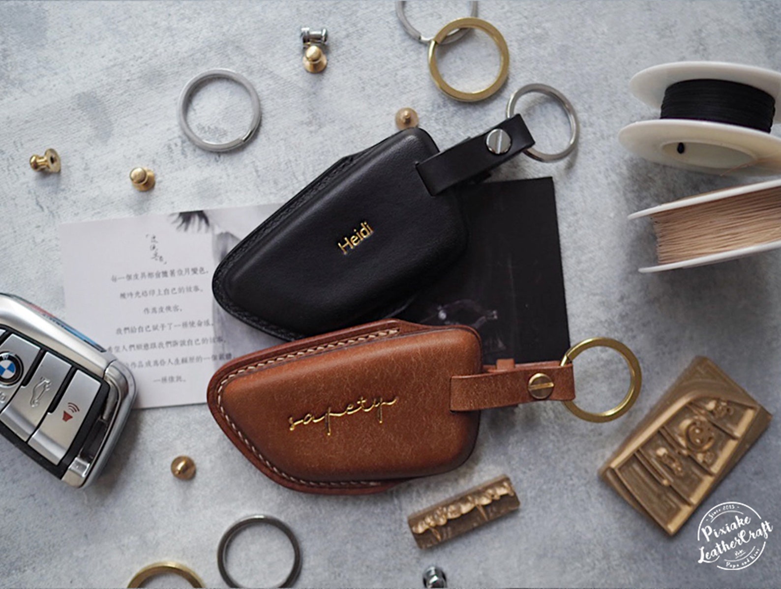 Handmade Leather BMW Car Key Case.leather Car Key Fob Cover - Etsy