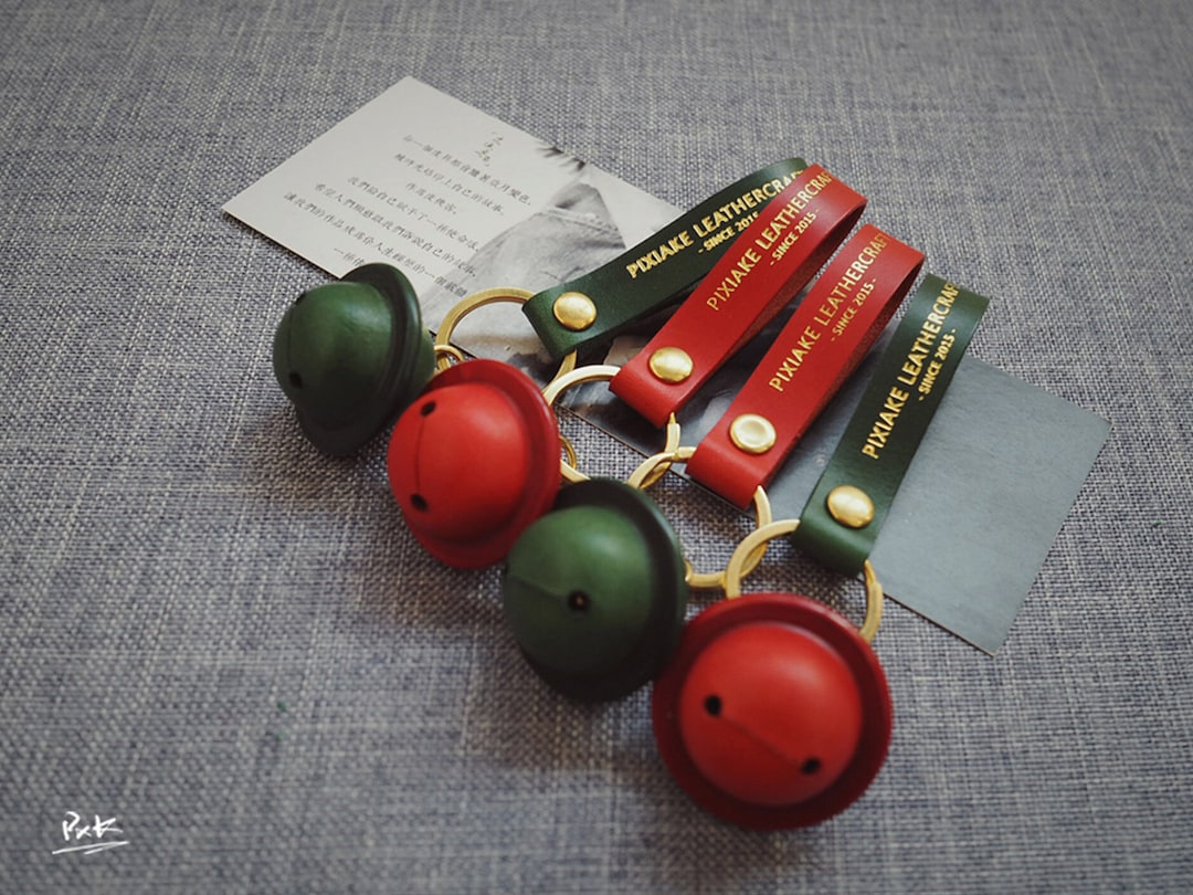 Handmade Colorful Leather Bell Key Chains. - Etsy