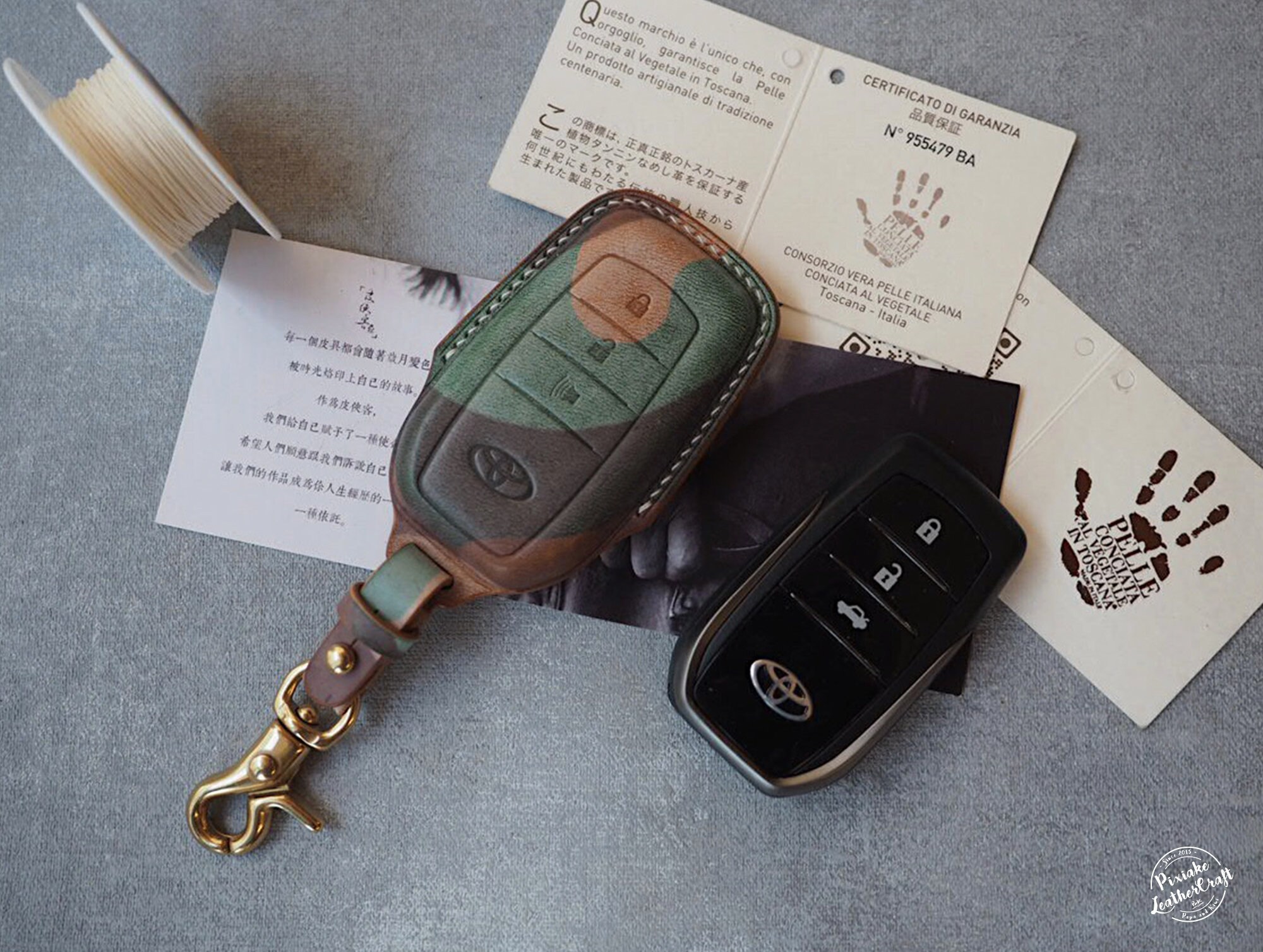 Handmade Leather TOYOTA Car key Case.Leather Car Key Fob | Etsy