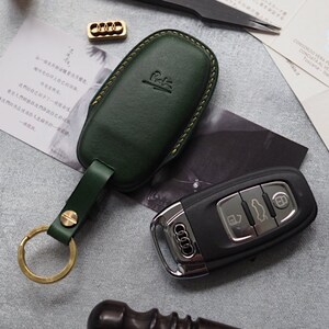 Handmade Leather Audi Car Key Case.leather Car Key Fob - Etsy
