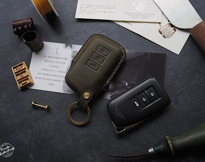 Handmade Leather Lexus Car Key Case.leather Car Key Fob Cover,remote ...