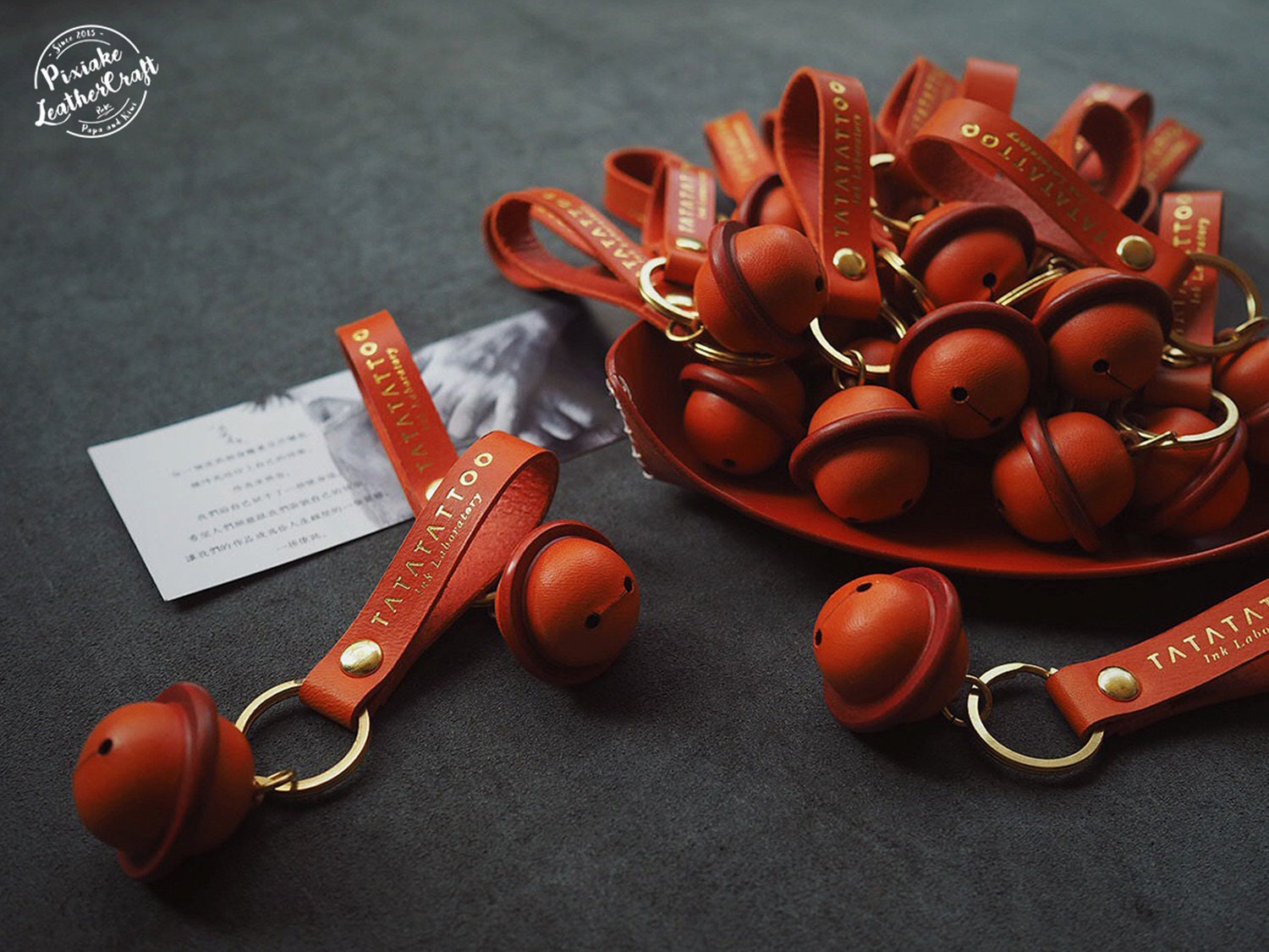 Handmade Colorful Leather Bell Key Chains. | Etsy