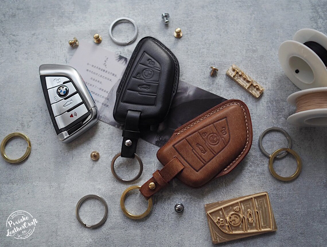 Handmade Leather BMW Car Key Case.leather Car Key Fob Cover - Etsy