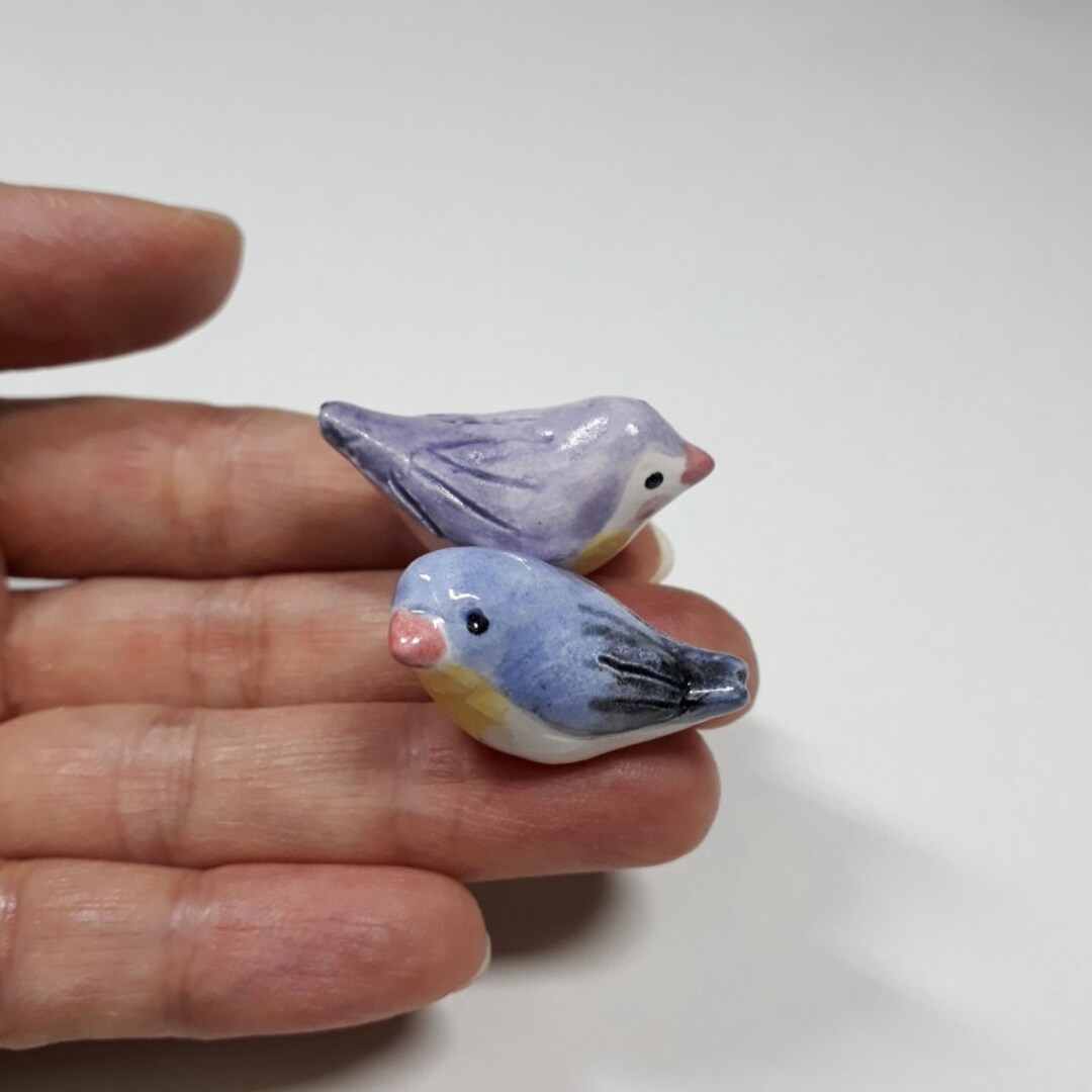 Little Ceramic Bird a Set of 2 - Etsy
