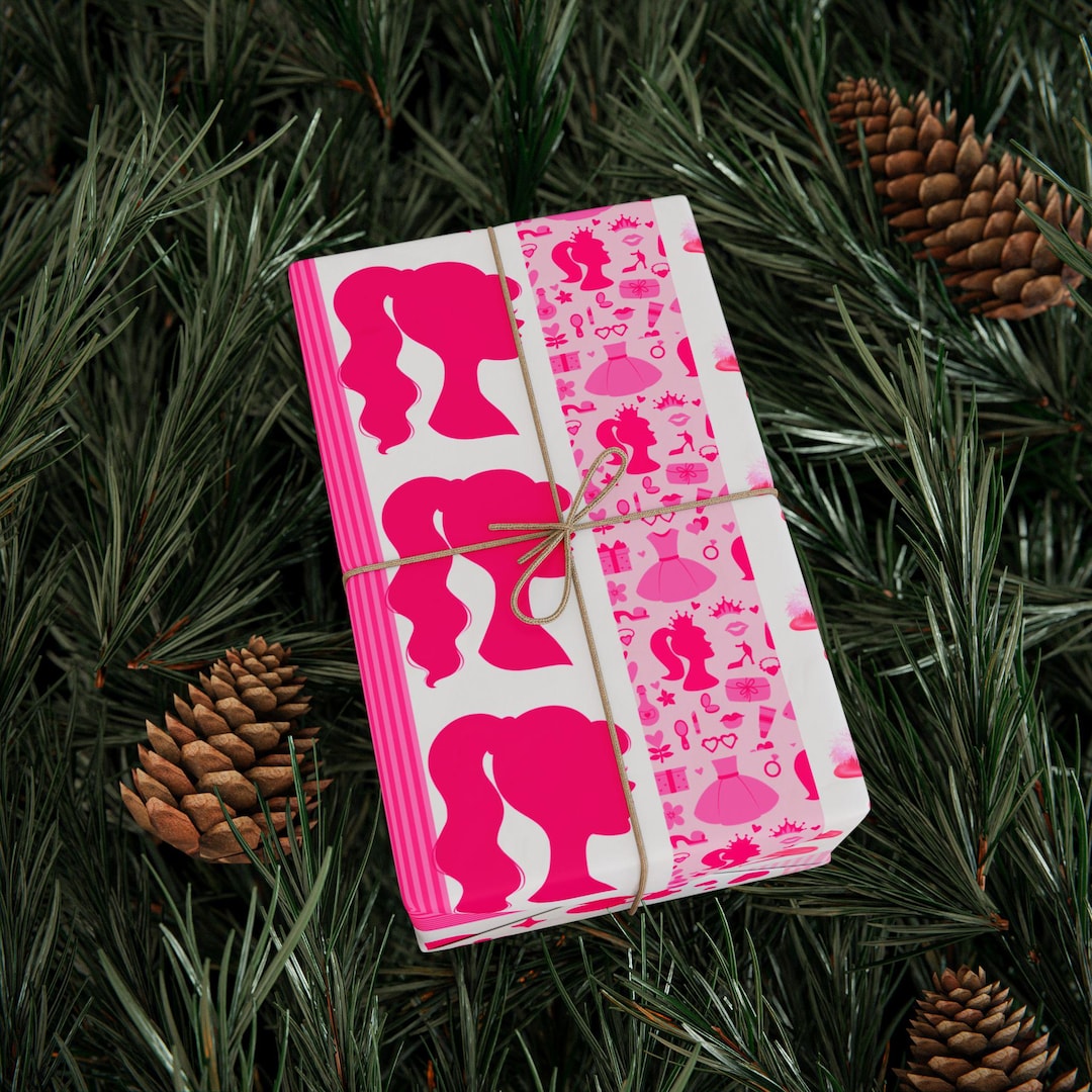 Wrapping Papers, Barbie Birthday Gift, Pink Barbie Present, Unique ...