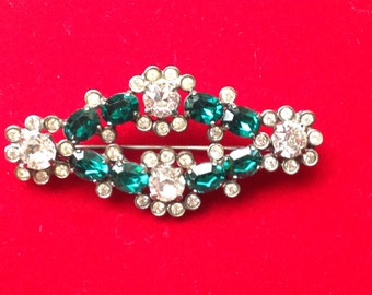 Green Stone Brooch | Etsy