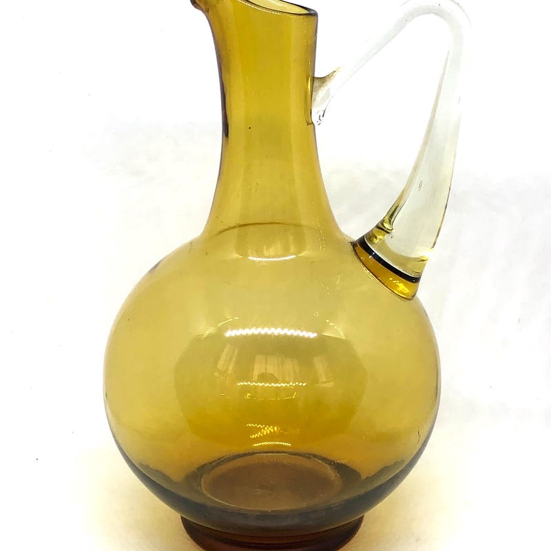 Amber Glass Jug - Etsy