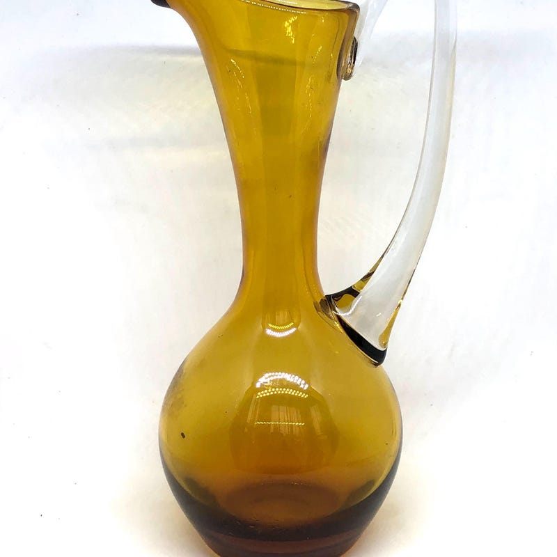 Amber Glass Jug - Etsy