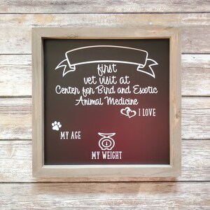 First Vet Visit Sign - Etsy