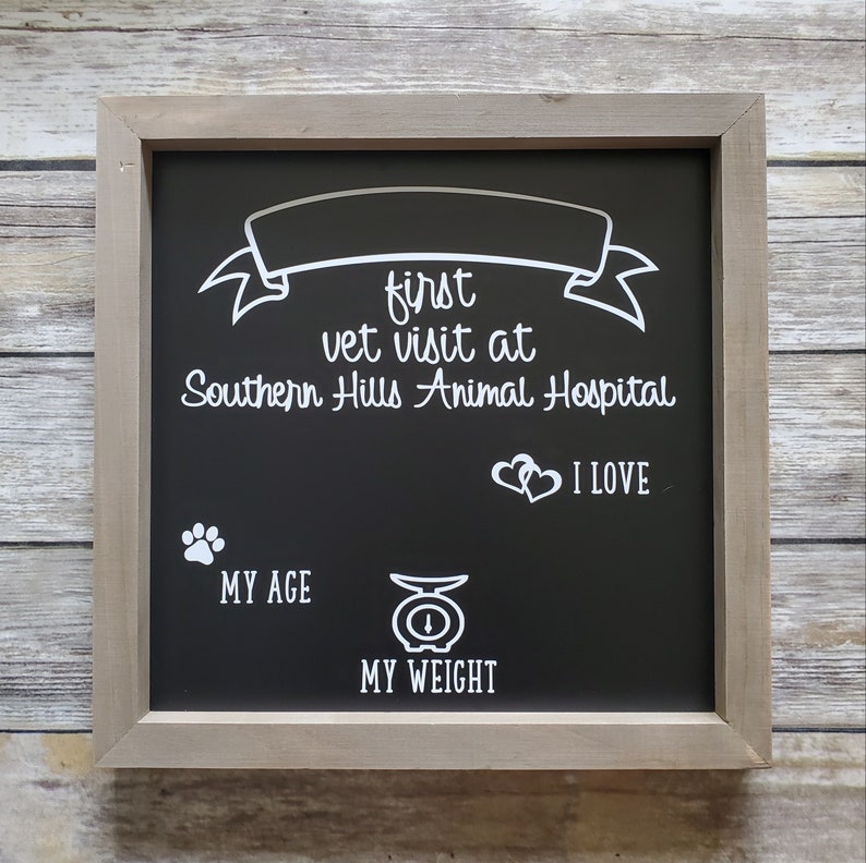 First Vet Visit Sign | Etsy