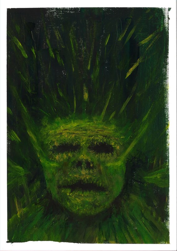 Green Horror Art Print | Etsy