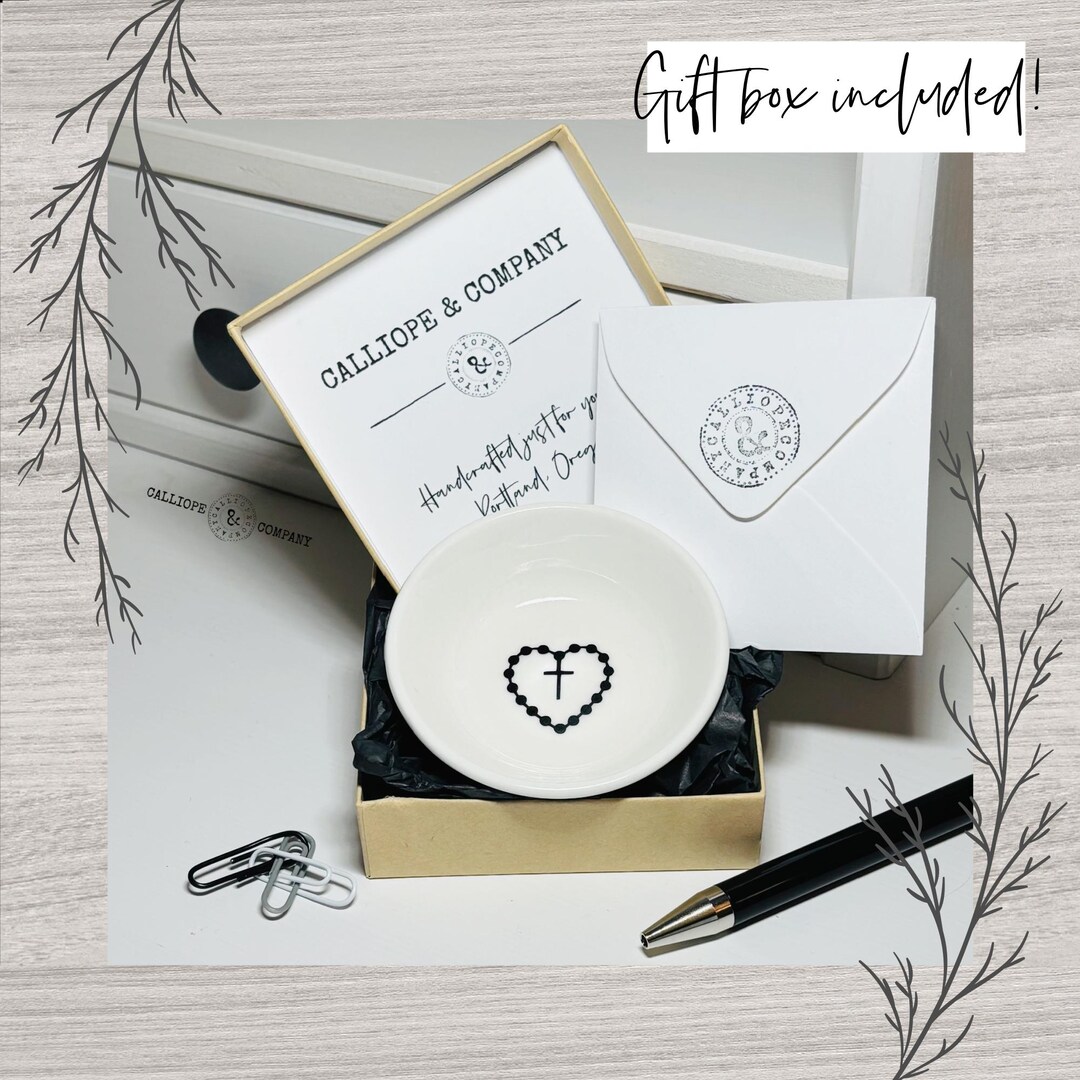 Holy First Communion Ring Dish/first Communion Rosary Trinket Dish ...