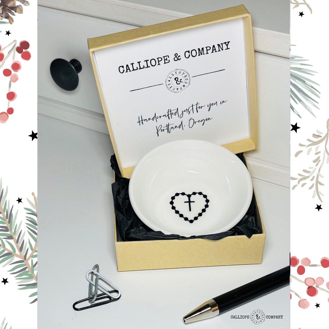 Holy First Communion Ring Dish/first Communion Rosary Trinket Dish ...