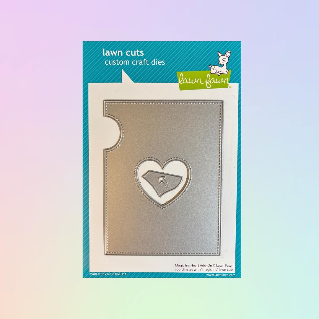 Lawn Fawn Magic Iris Heart Add-on Craft Dies/card Making/card Die Cuts ...