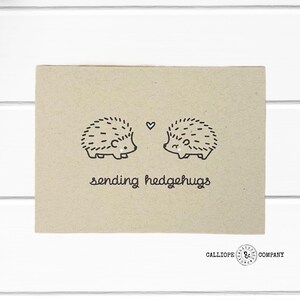Sending Hedgehugs Handmade Card/hedgehogs Card/encouragement Card ...