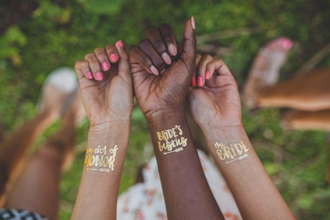 Flash Party Tattoos in Metallic Gold / Set of 16 / Tattooing / Beauty ...