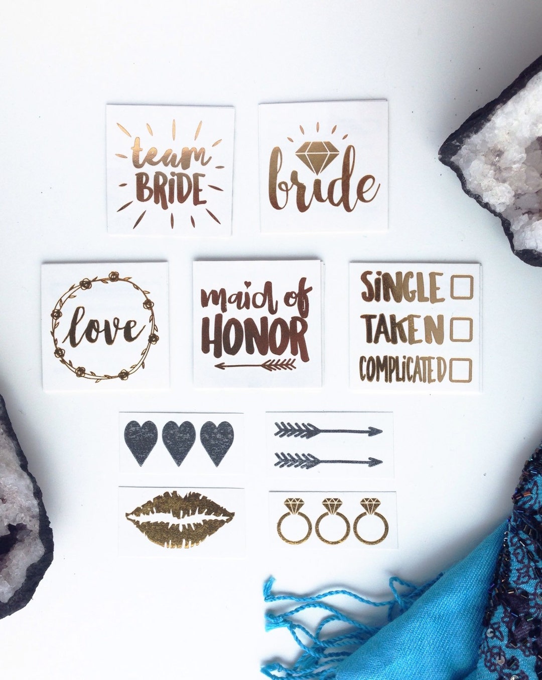 Team Bride Mix Pack of Tattoos / Wedding Party Tattoo / Bridal Party ...