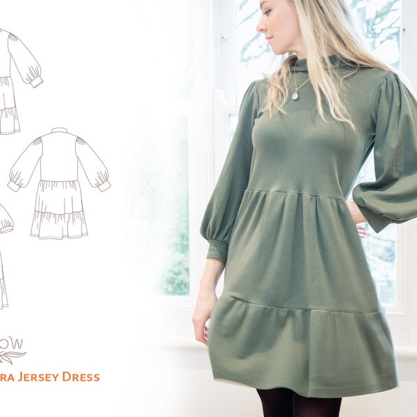 Jersey Dress Pattern - Etsy