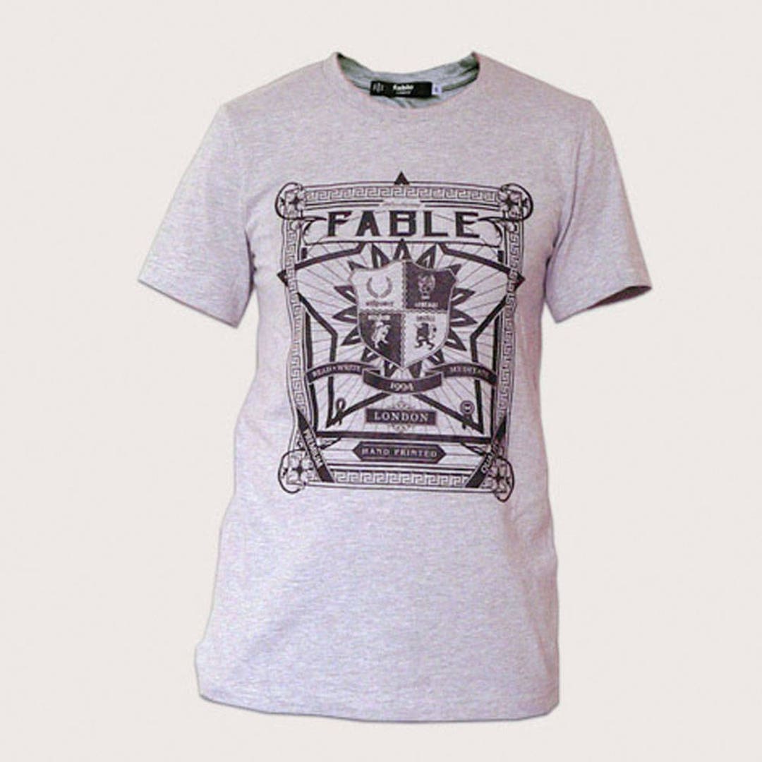 Fable London Star of the Stoics Print Grey T Shirt - Etsy