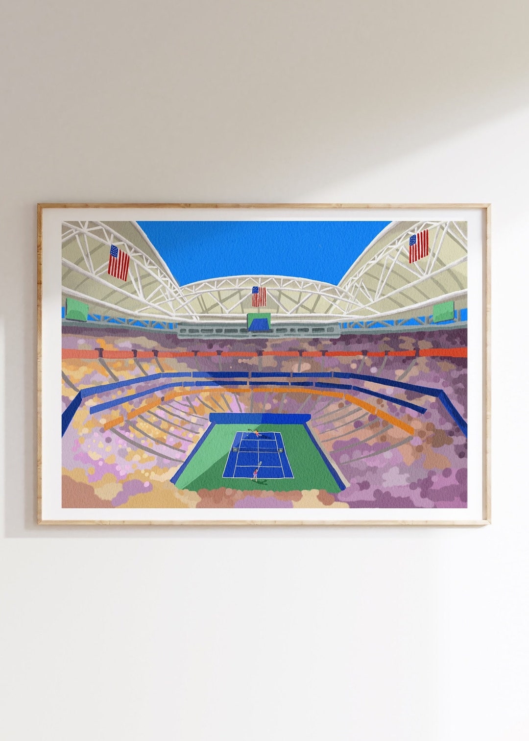 US Open Tennis Art Print / Giclee Art Print / Grand Slam Tennis ...