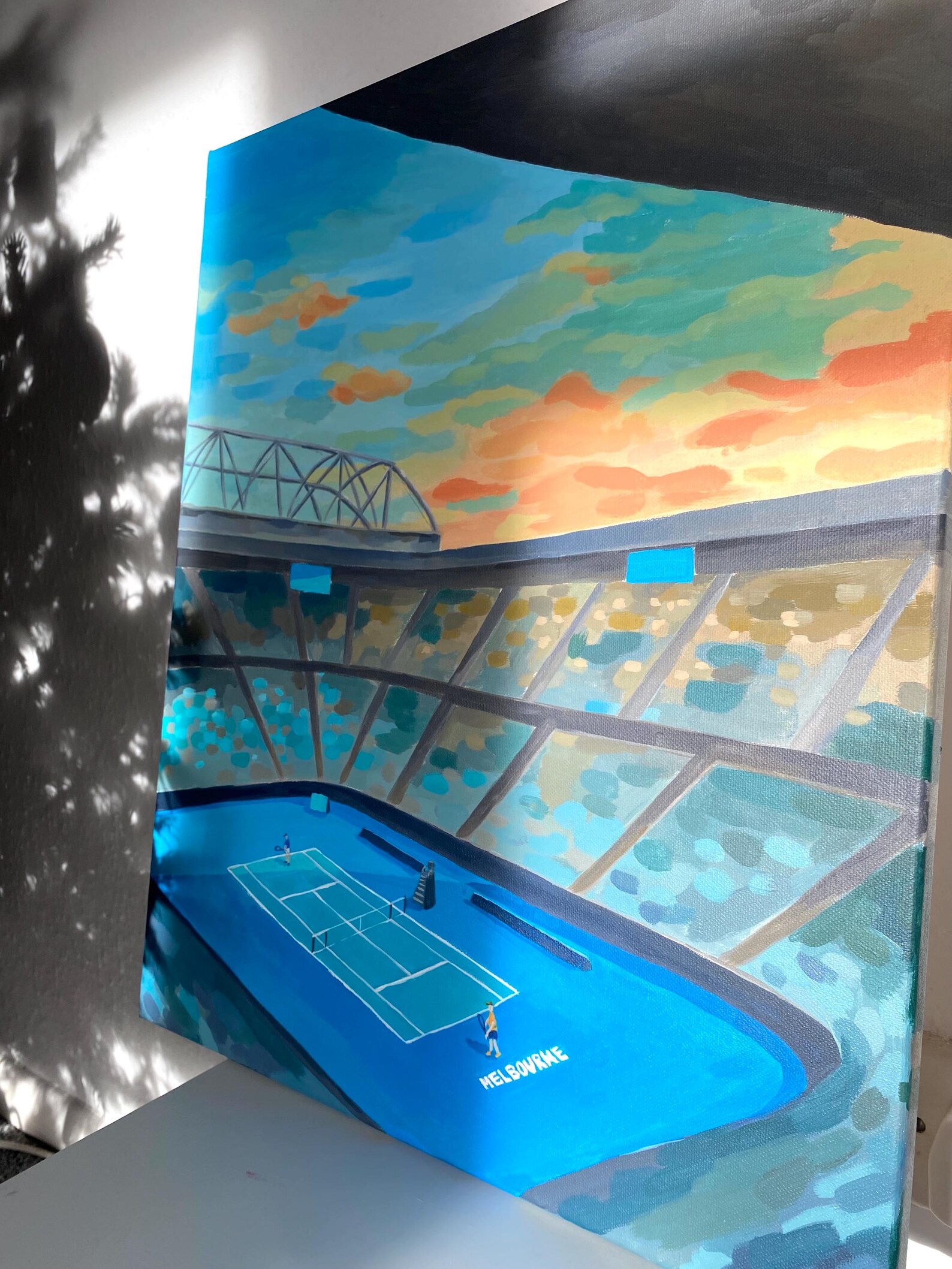 Original Australian Open Tennis Painting on Canvas / Original Grandslam ...