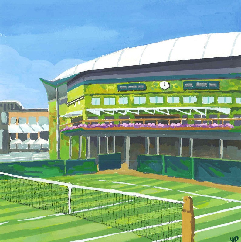 Original Wimbledon Painting / Wimbledon Centre Court Painting / Tennis ...