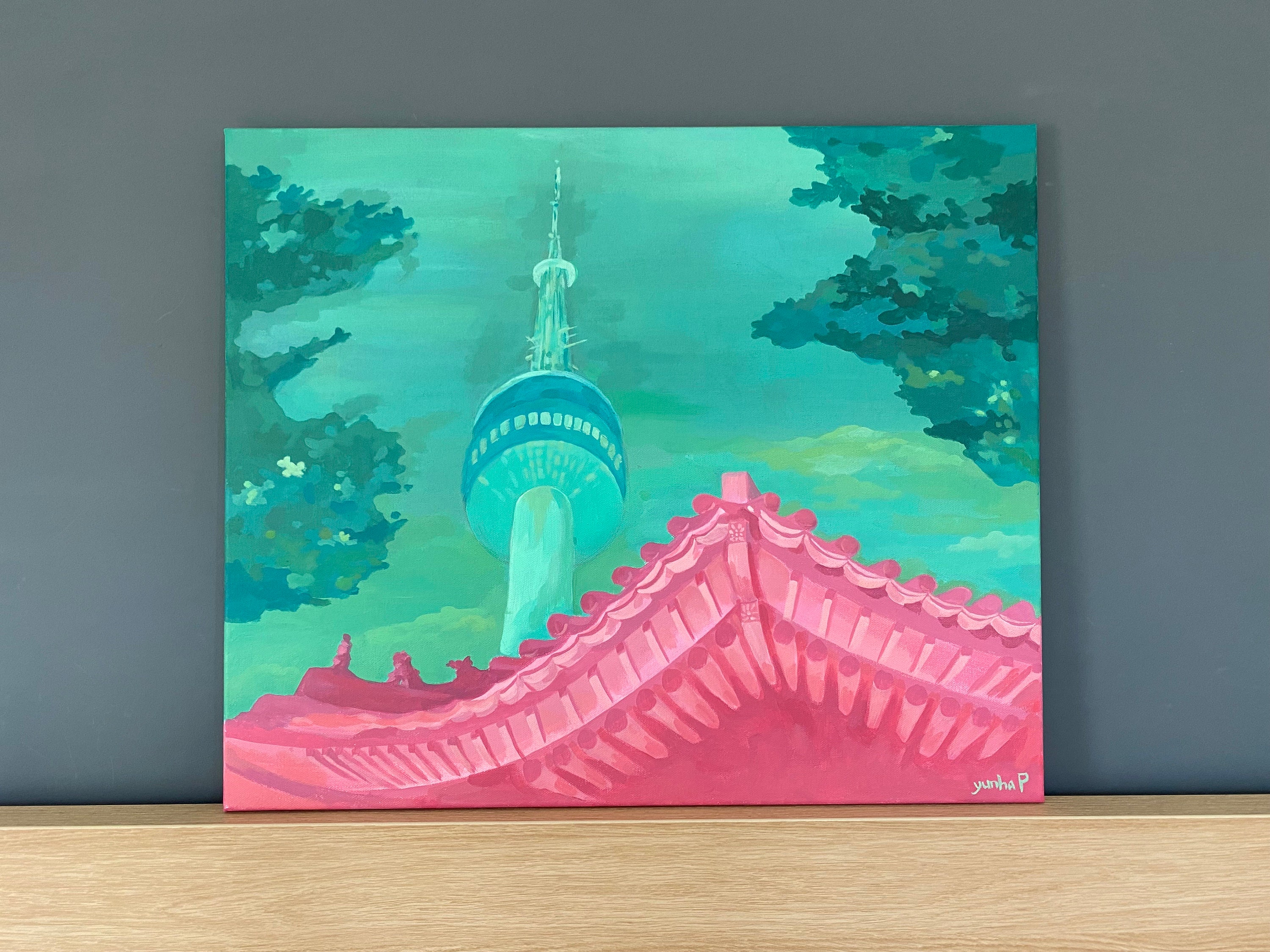 Original Seoul Painting on Canvas / Original Namsan Seoul Tower ...