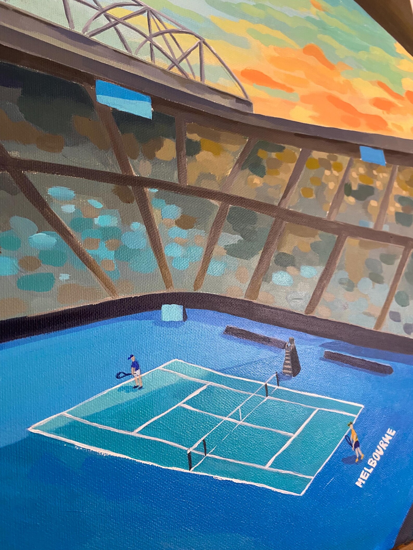 Original Australian Open Tennis Painting on Canvas / Original Grandslam ...