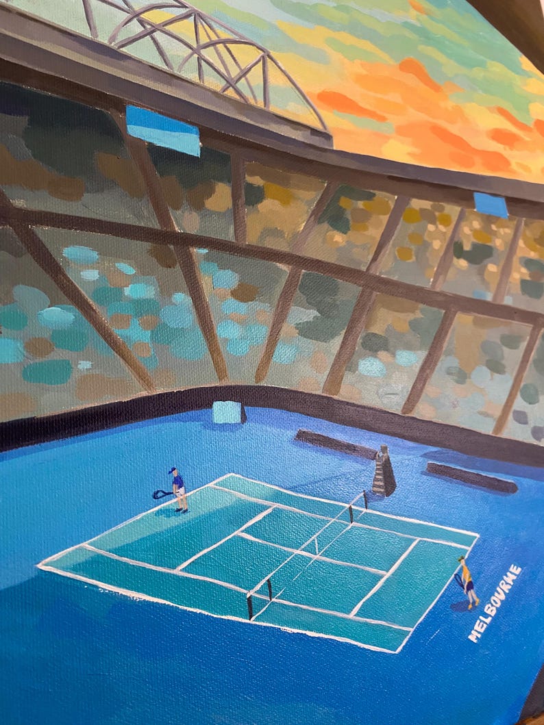 Original Australian Open Tennis Painting on Canvas / Original Grandslam ...