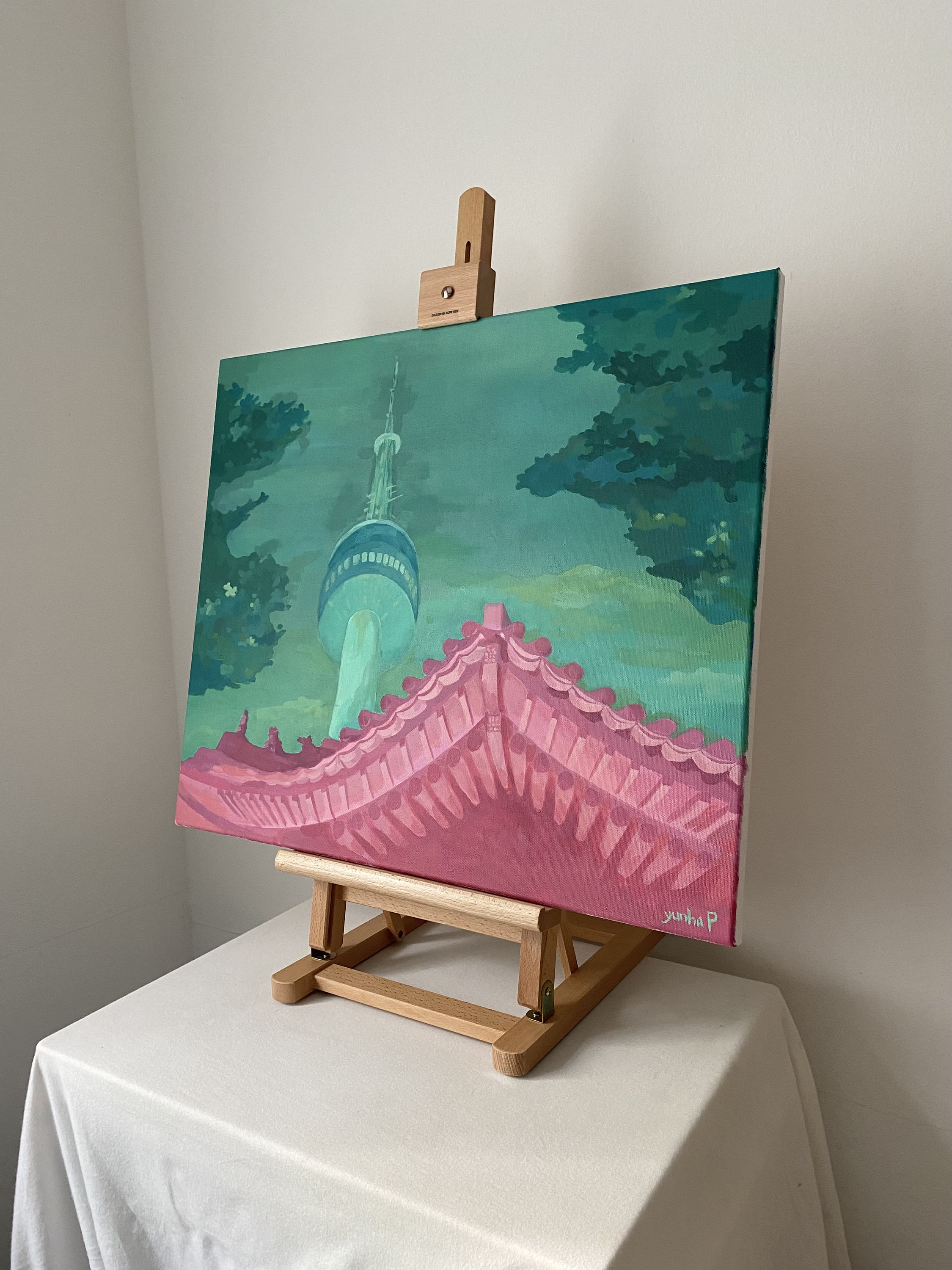 Original Seoul Painting on Canvas / Original Namsan Seoul Tower ...