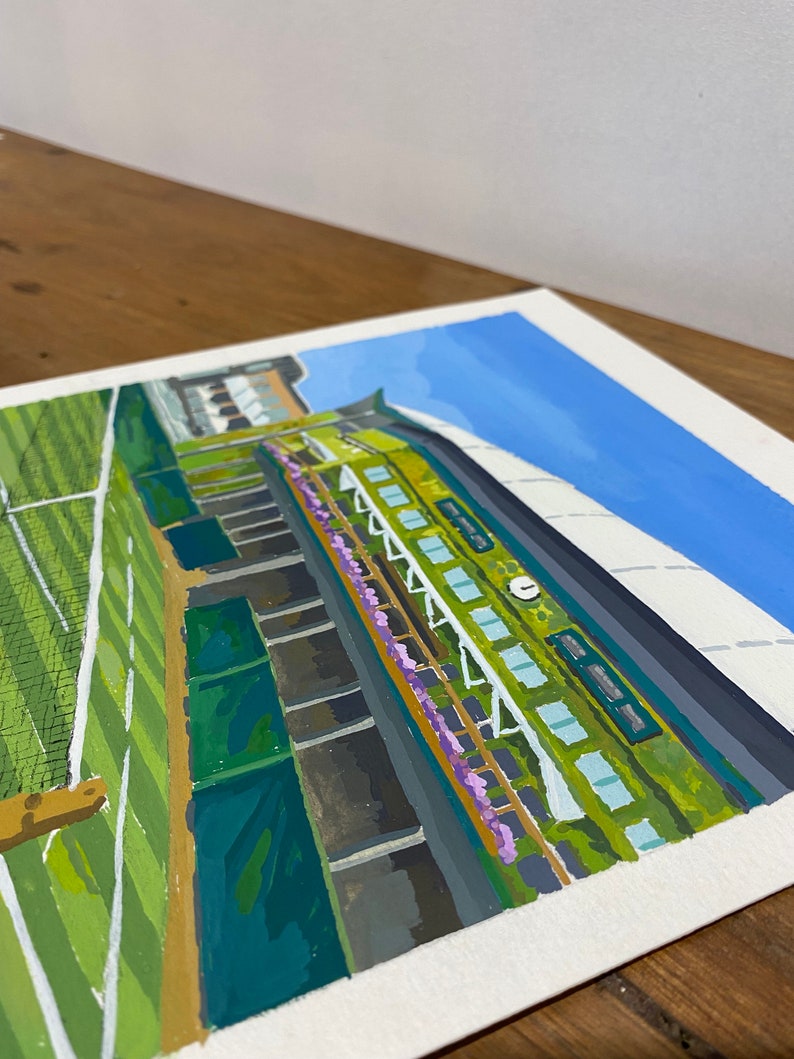 Original Wimbledon Painting / Wimbledon Centre Court Painting / Tennis ...